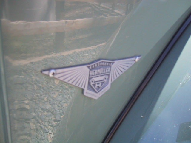 Reproduction Hebmuller body badge.