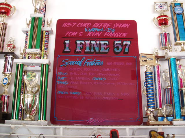 Here's the hand painted show sign that has accompanied the car to ...